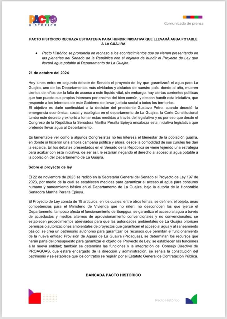 Senadora Marta Peralta lidera defensa del proyecto de agua potable para ...